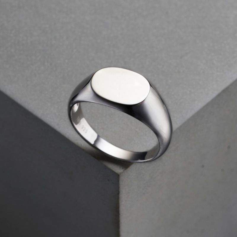 Sterling Silver Men's Signet Ring | Posh Totty Designs | Wolf & Badger