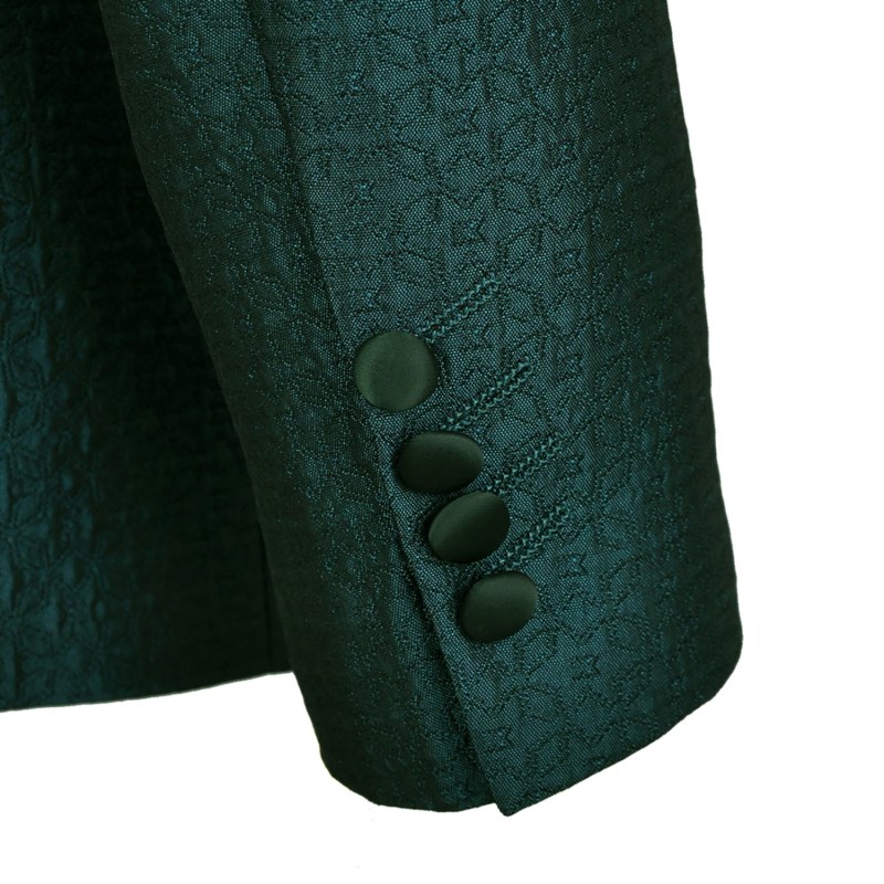 David Wej Signature Satin Shawl Lapel Blazer- Green | DAVID WEJ | Wolf ...
