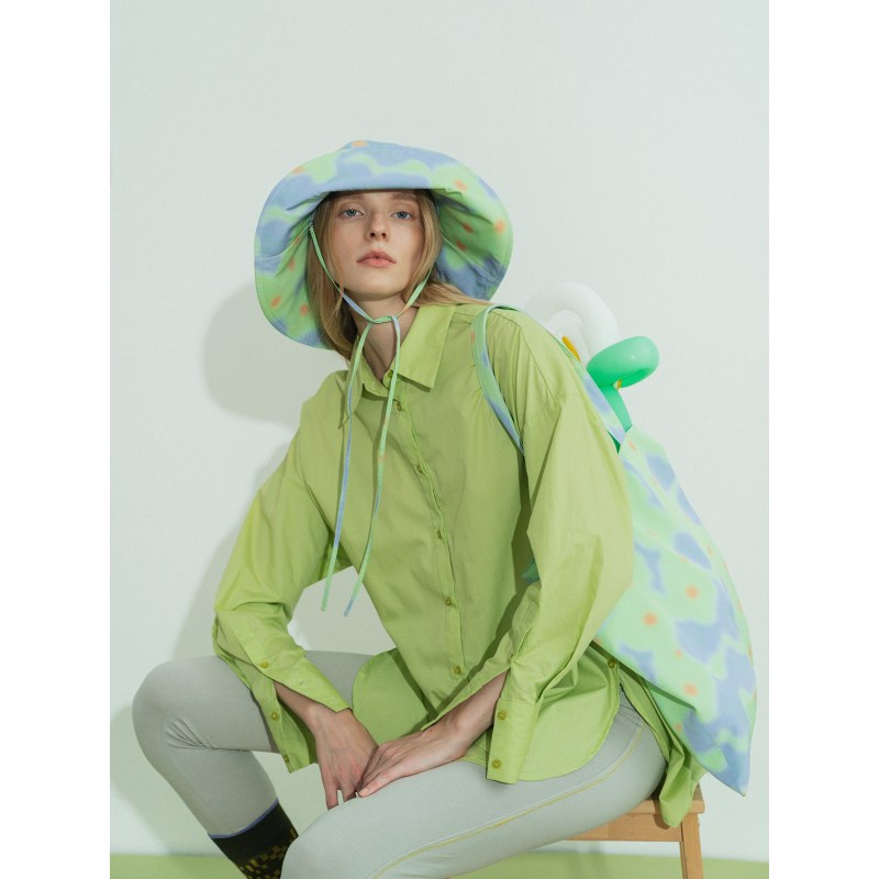 Day Dream Reversible Sun Hat - Blue | Lost Pattern NYC | Wolf & Badger