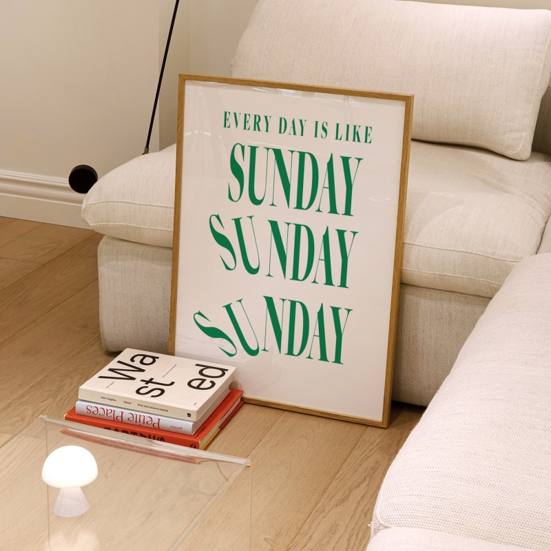 Everyday Is Like Sunday Mindful Relaxation Music Art Print | Fanclub ...