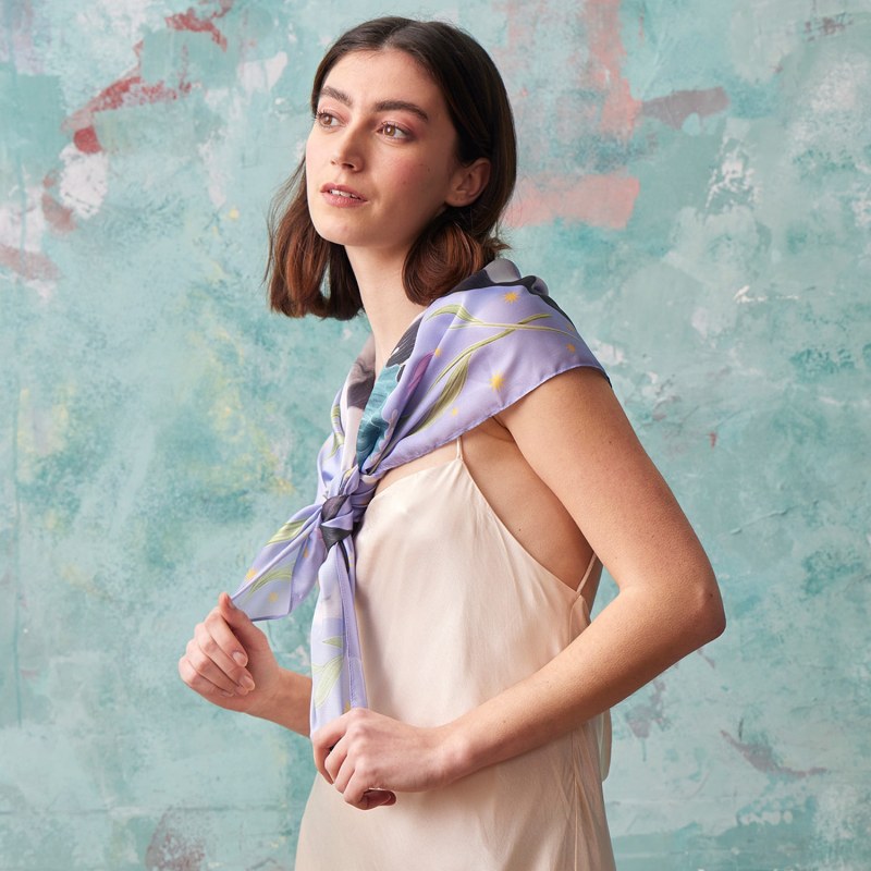 Fable England X Catherine Rowe Pet Portraits Frenchie Lavender Silk ...