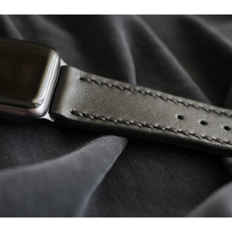 Custom Made Apple Watch Strap - Black | Roarcraft | Wolf & Badger