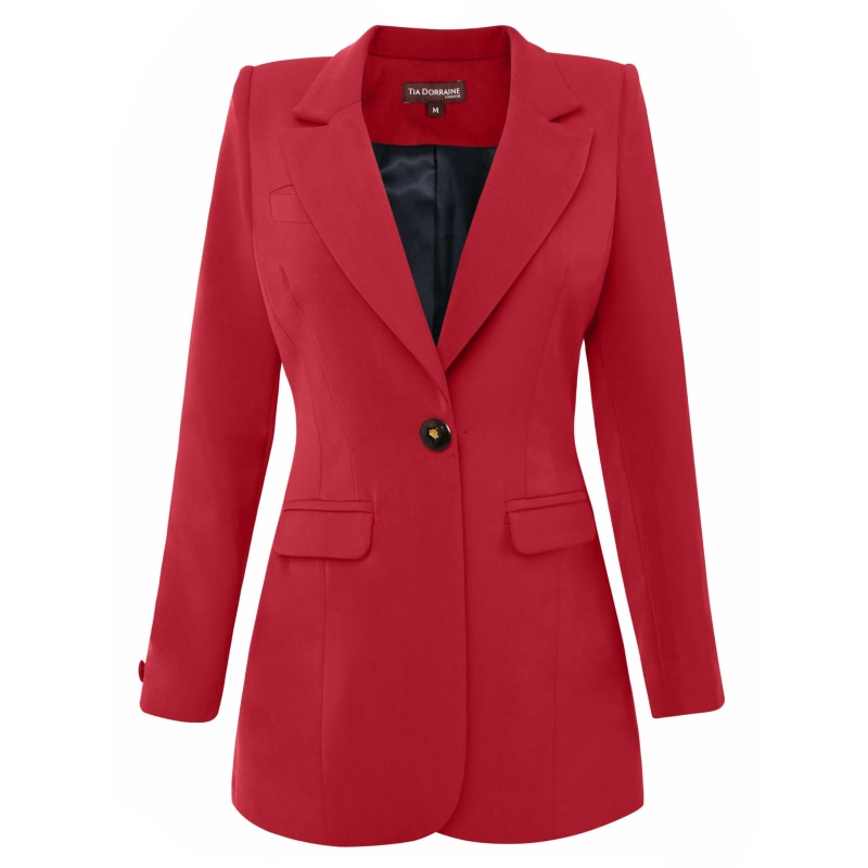 Fierce Red Classic Timeless Blazer | Tia Dorraine | Wolf & Badger