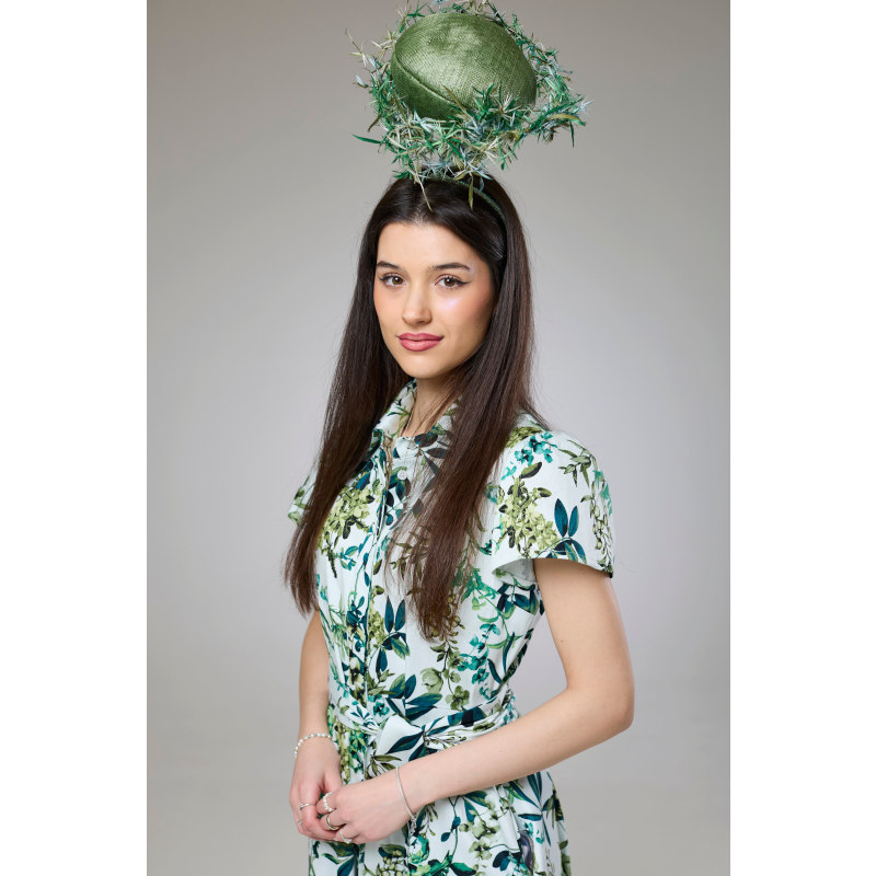 Flourish Green Flora Short Sleeve Shirt Dress | Isha's Timeless | Wolf ...