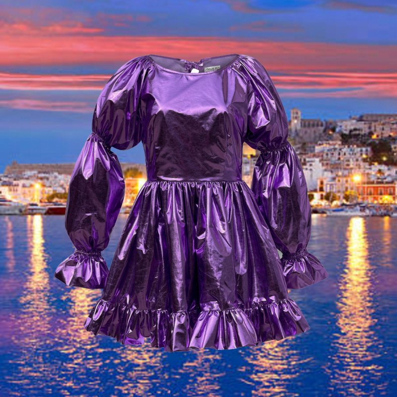 Mardi Gras Purple Metallic Dress | MADELEINE SIMON STUDIO | Wolf & Badger