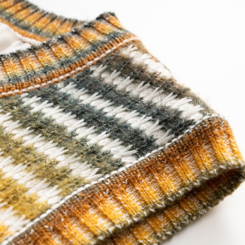 Fully Fashioning | Fariah Amber Ombre Stripe Knit Vest | Fully ...