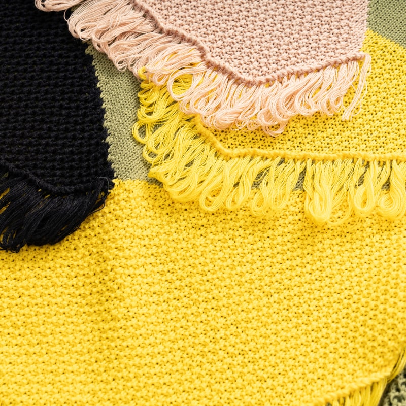 Fully Fashioning Hope Color Block Knit Top - Green & Black | Fully ...