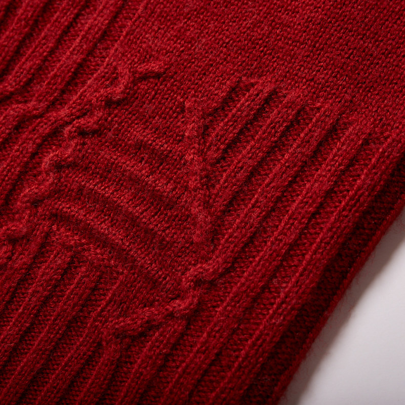 Fully Fashioning Ruby Freyja Cable Wool Knit Cardigan | Fully ...