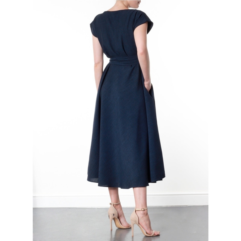 Stine Navy Midi Dress | Meem Label | Wolf & Badger