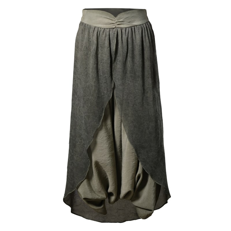 Gaia Salvar Khaki Green - Boho Women Harem Skirt Pants | Zhenabia ...