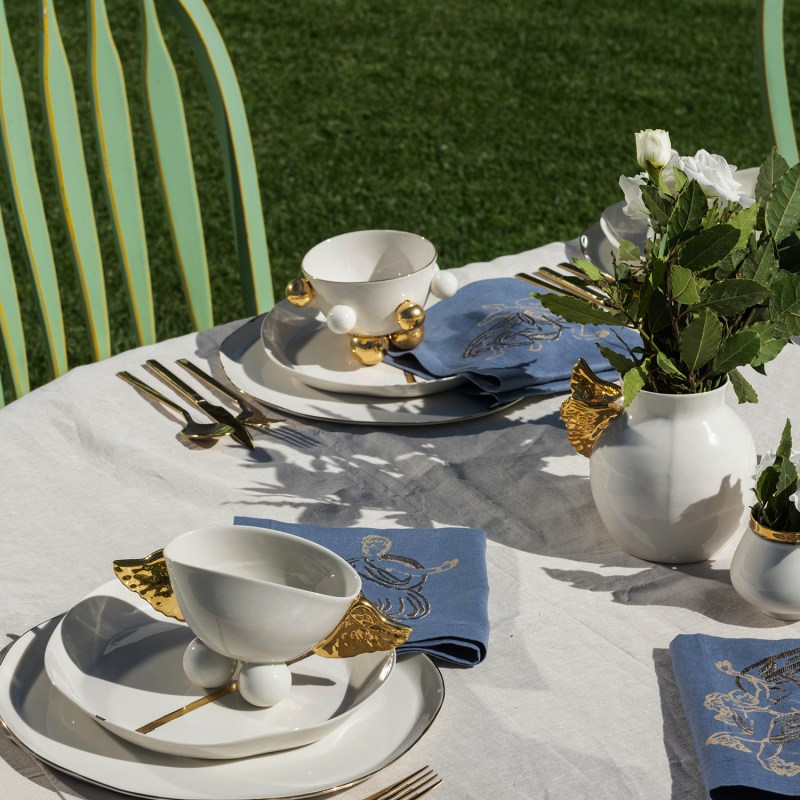 Gold Winged Vase & Bird Vase & Winged Bowl Porcelain Set | Maji Atelier ...