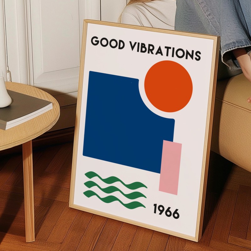 Good Vibrations Retro Music Song Lyric Abstract Art Print | Fanclub ...