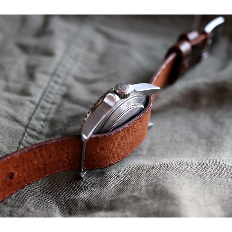 Military Style Watch Strap - Antique Brown | Roarcraft | Wolf & Badger