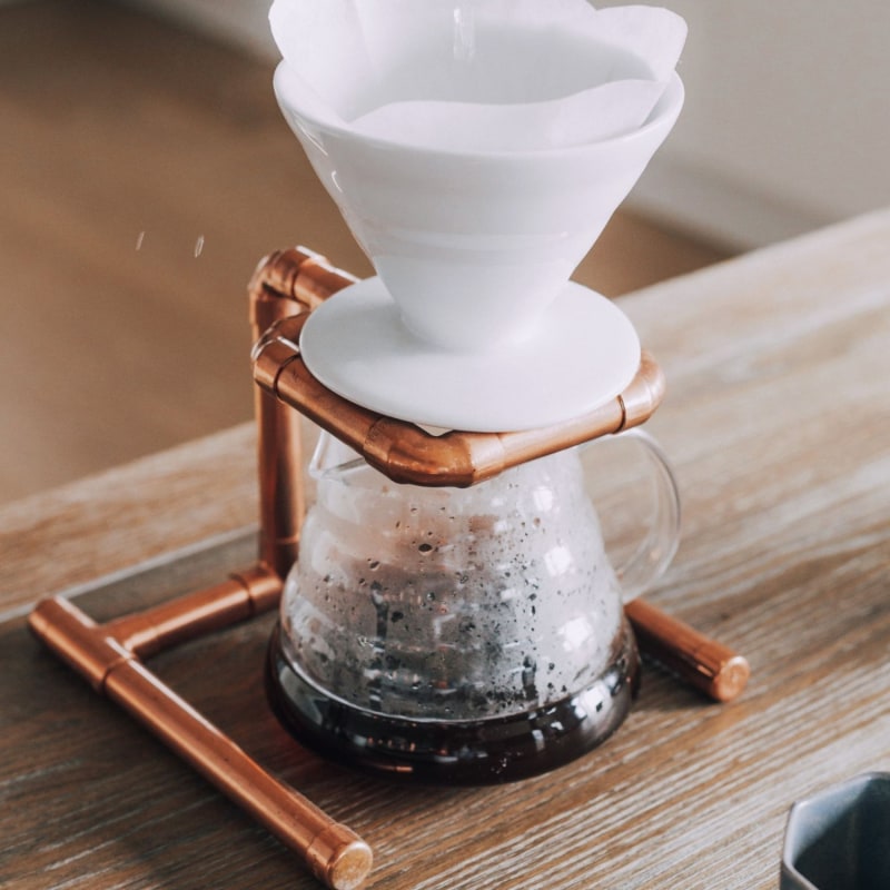 Handcrafted Copper Coffee Drip Stand - Solid Copper Pour Over Dripper ...