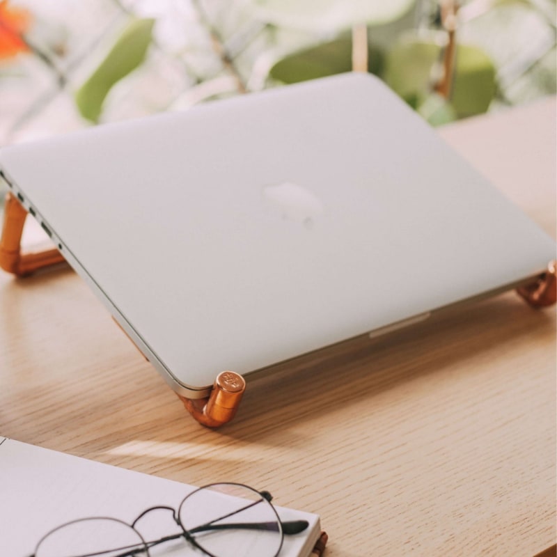 Handcrafted Copper Laptop Stand With Ergonomic Design – Premium ...