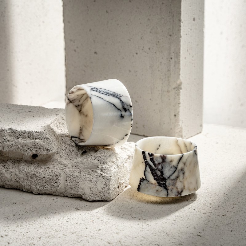 Handcrafted Natural Marble Glass - Handmade Stone Tumbler ...