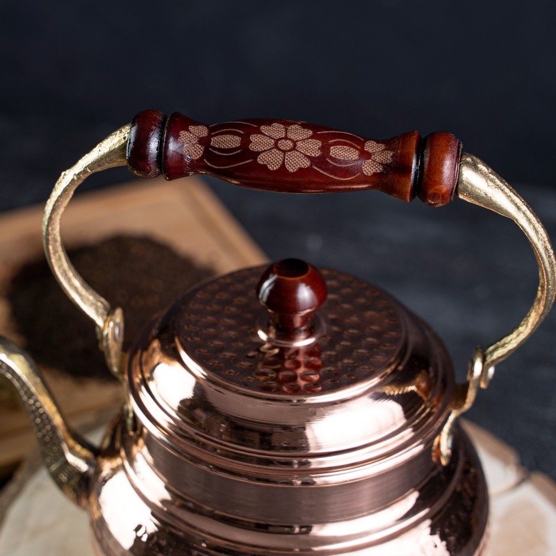 Handmade Solid Copper Teapot & Kettle - Premium Copper Kettle Kitchen ...