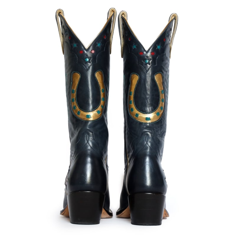 Horse Girl Navy Blue Cowboy Boot | Fraulein Boot Company | Wolf & Badger