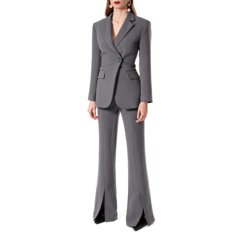 Isabella Baltic Grey Hourglass Shaped Feminine Blazer | AGGI by ...