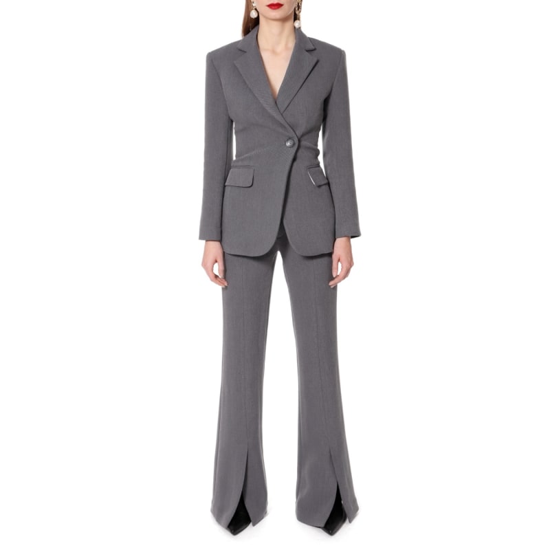 Isabella Baltic Grey Hourglass Shaped Feminine Blazer | AGGI by ...