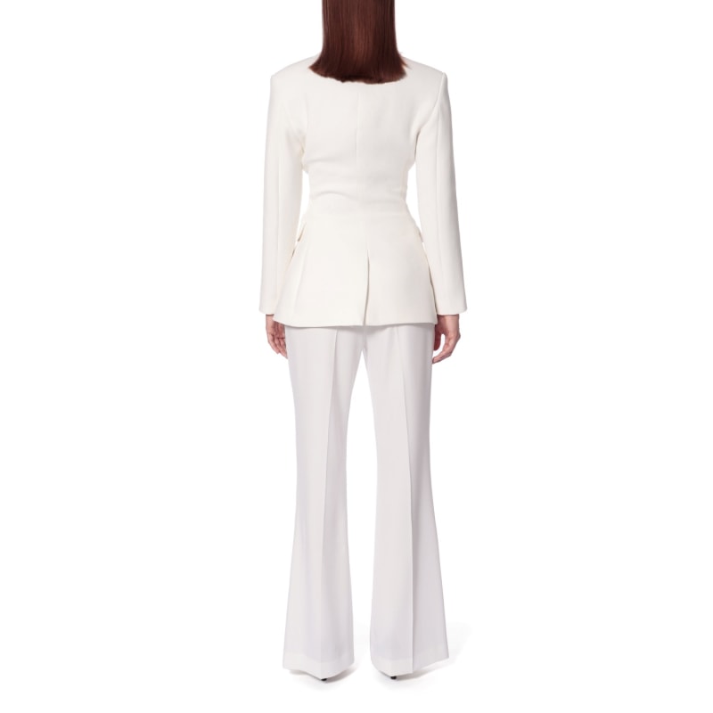 Isabella Off White Hourglass Shaped Feminine Blazer | AGGI by HALEWSKI ...