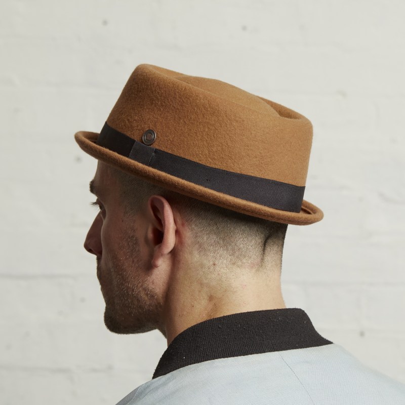 Jack Camel Felt Skimpy Brim Short Brim Rude Boy Mod Style Porkpie Hat ...
