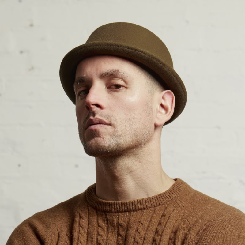 Jack Olive Green Felt Skimpy Brim Short Brim Rude Boy Mod Style Porkpie ...