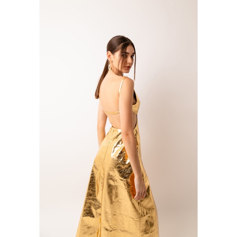 Jennifer Gold Metallic Maxi Dress | AMY LYNN | Wolf & Badger