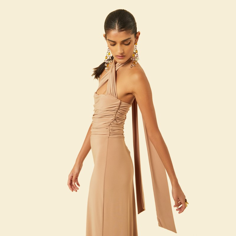 Kahili Jumpsuit In Prairie Sand | Celestine & Mae | Wolf & Badger