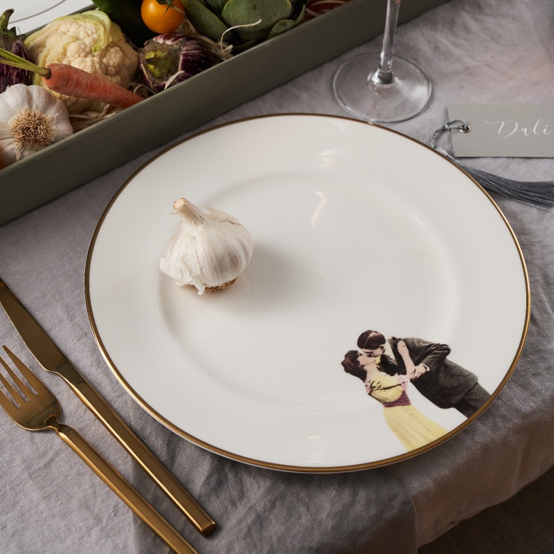 Kissing Couple Dinner Plate | Melody Rose London | Wolf & Badger