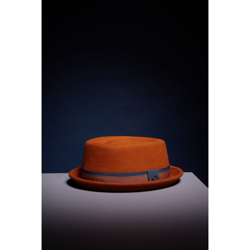 Leo Rust Orange Felt Skimpy Brim Short Brim Rude Boy Mod Style Porkpie ...