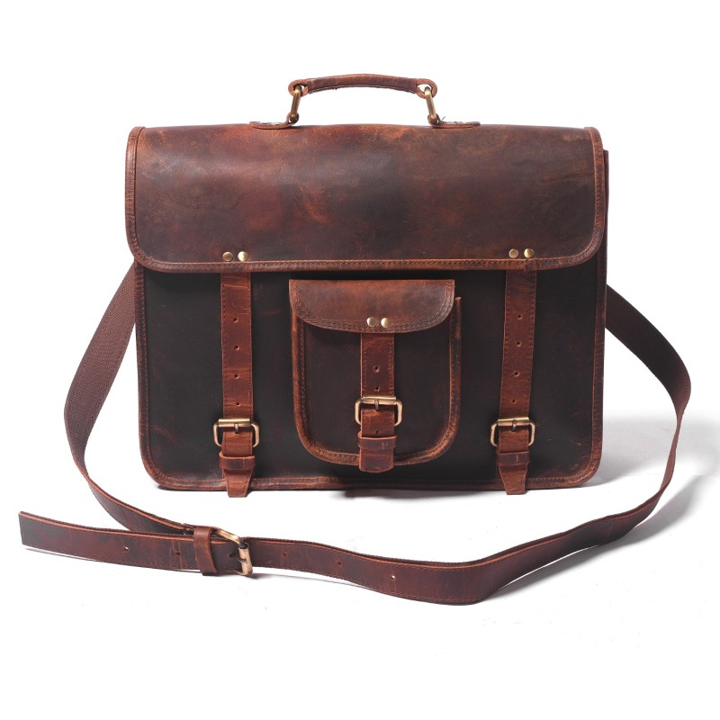 Loculus Messenger Briefcase Laptop Bag | Dötch Leather | Wolf & Badger