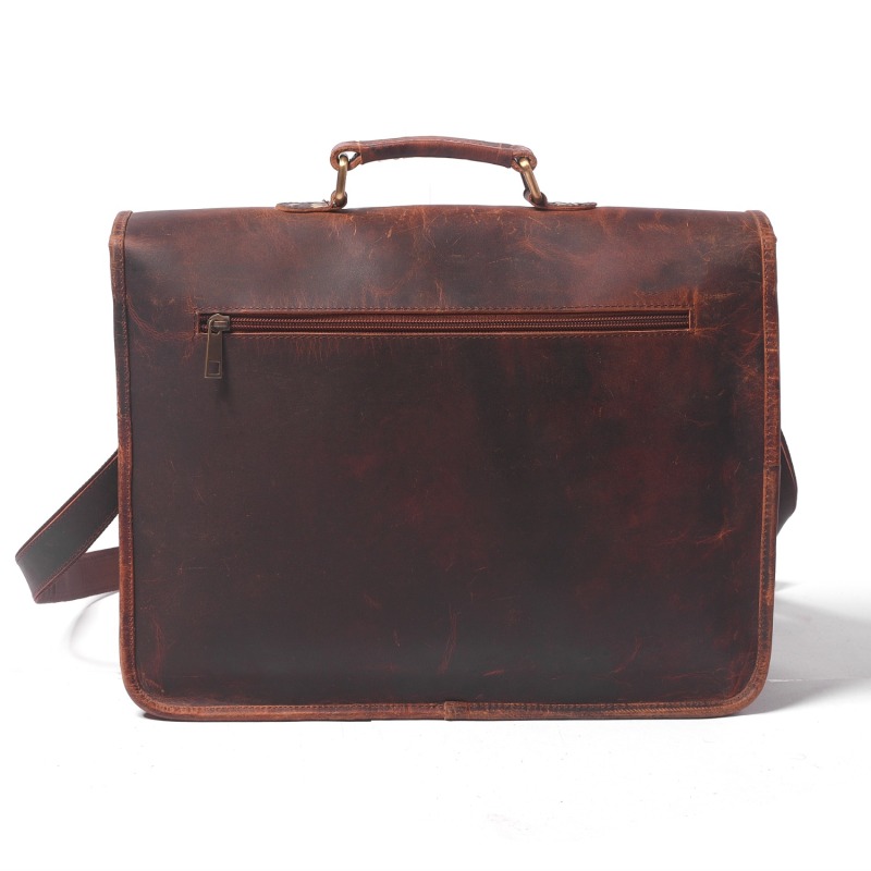 Loculus Leather Messenger Laptop Bag | Dötch Leather | Wolf & Badger