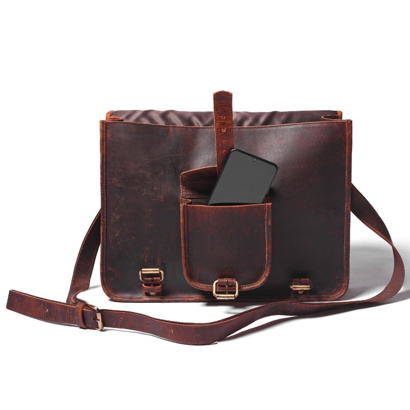 Loculus Messenger Briefcase Laptop Bag | Dötch Leather | Wolf & Badger