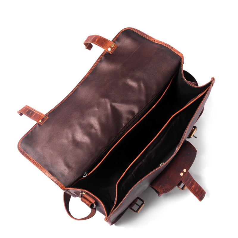 Loculus Leather Messenger Laptop Bag | Dötch Leather | Wolf & Badger