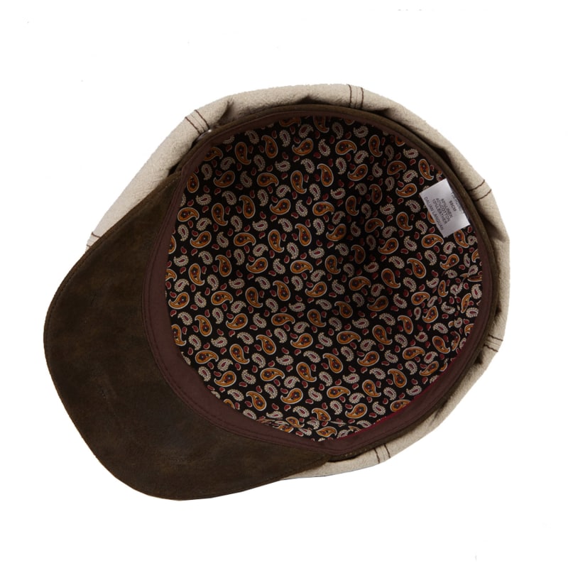 Lucca Chalk Crape Linen Peaky Bakerboy Newsboy Summer Cap With Leather Peak | Dasmarca Hats ...