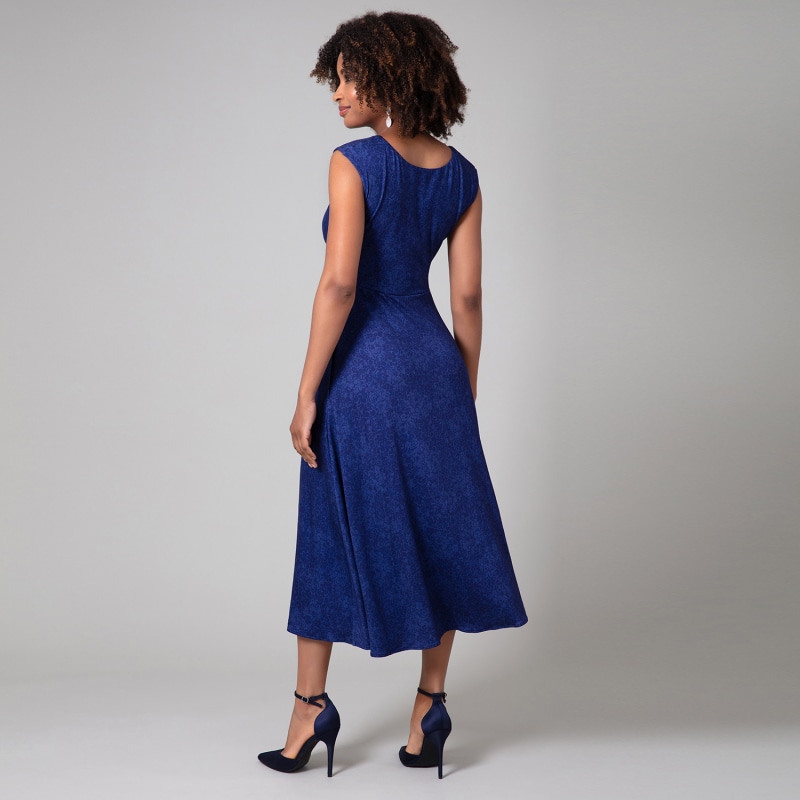 Luna Midi Dress With Pockets In Midnight Eclipse Blue | Alie Street ...