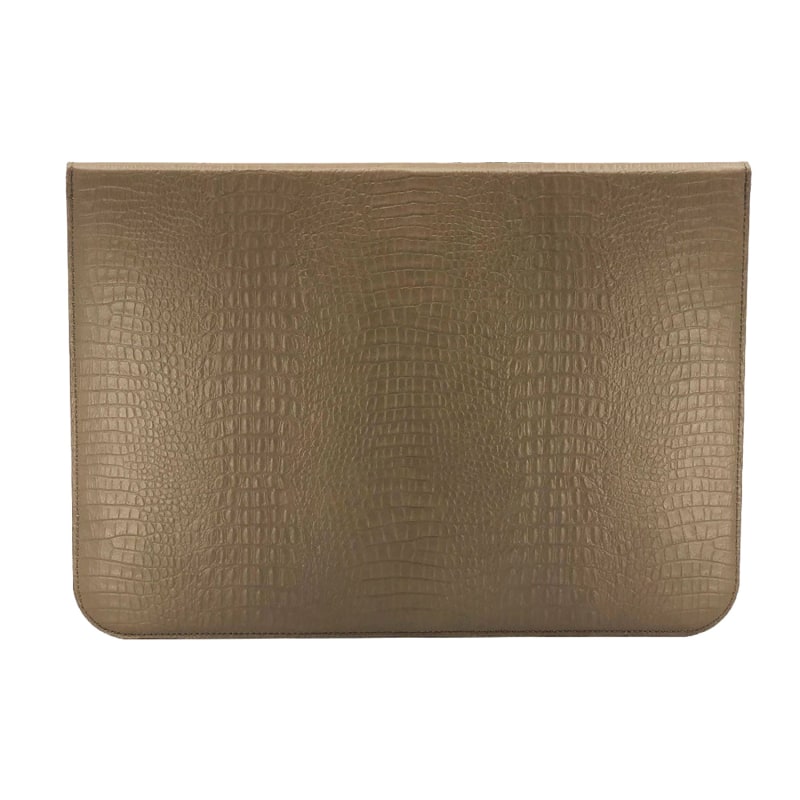 Macbook Laptop Cover, Calf Leather, Alligator Texture, Terre | VELANTE ...