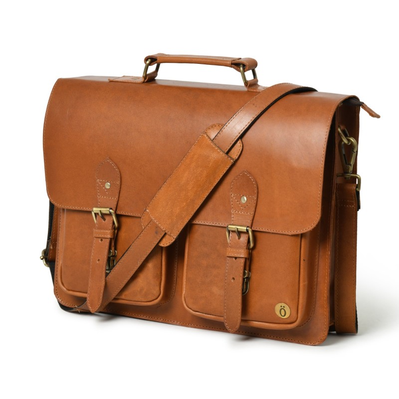 Madan Leather Messenger Laptop Bag | Dötch Leather | Wolf & Badger