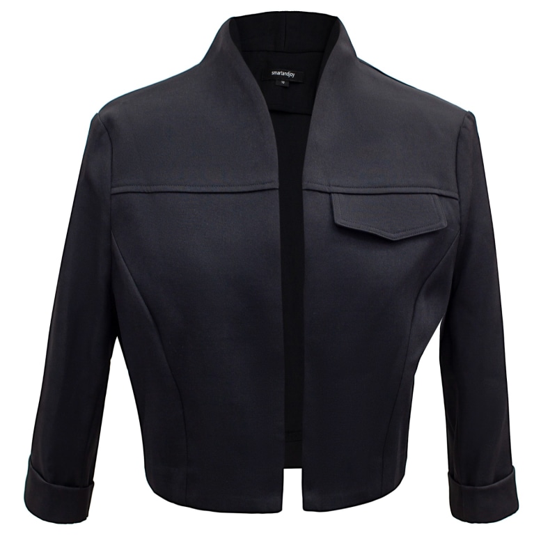 Minimalist Crop Jacket - Black | Smart and Joy | Wolf & Badger