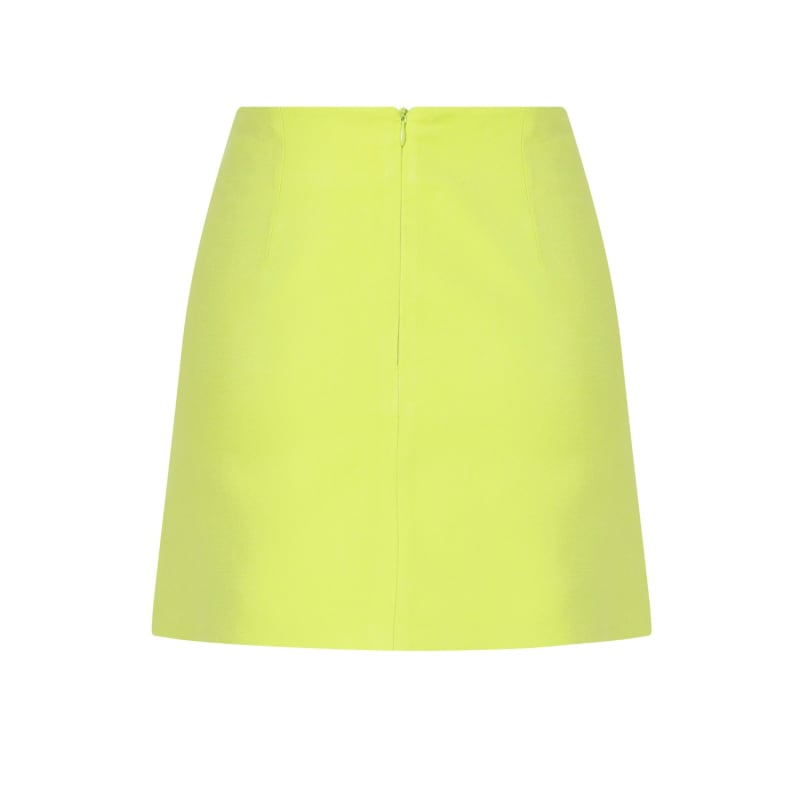 Vance A Line Mini Skirt In Lime | NAZLI CEREN | Wolf & Badger