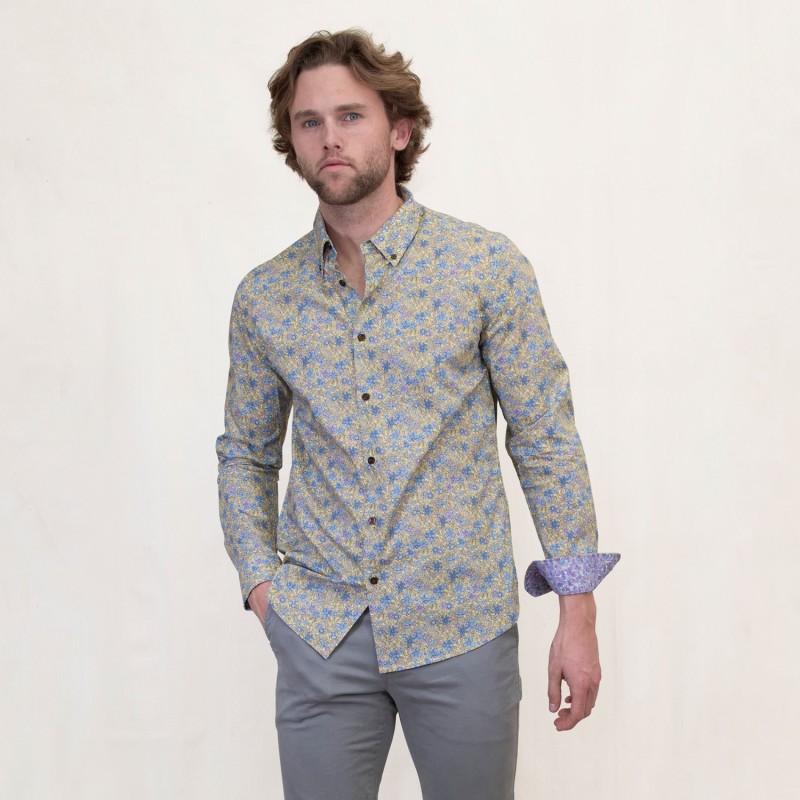 Morris Flower Field Shirt - Shadow Sunshine | Lords of Harlech | Wolf ...