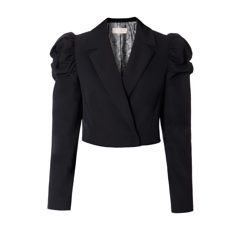 Naya Moonless Night Short Blazer With Puffed Sleeves | AGGI by HALEWSKI ...