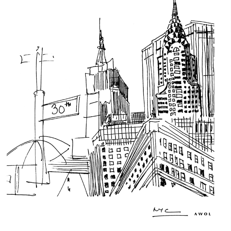 how to draw new york city buildings