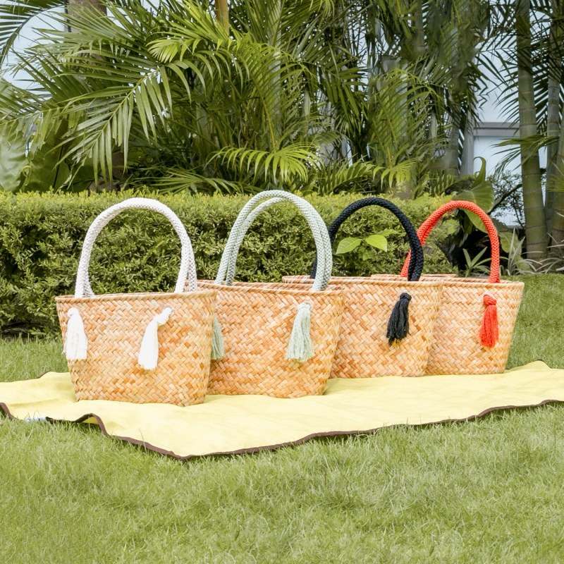 Rust Large Classic Tote Bag With Braided Handles | LIKHÂ | Wolf & Badger