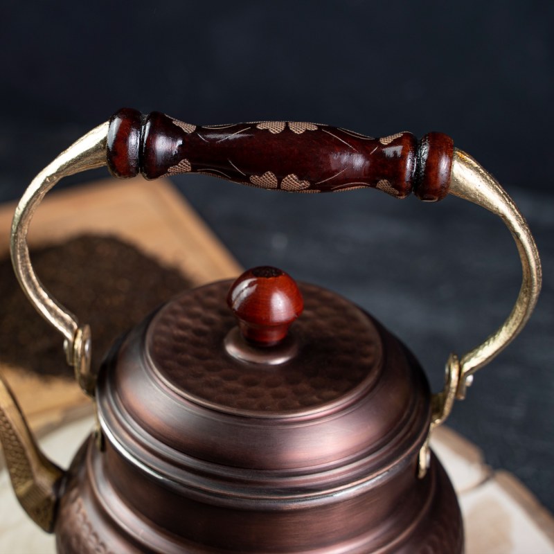 Patina Dark Solid Copper Teapot - Copper Kettle Kitchen Utensil Dark ...