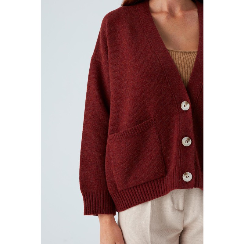 Carol Crop Cardigan - Persian Plum | Peraluna | Wolf & Badger