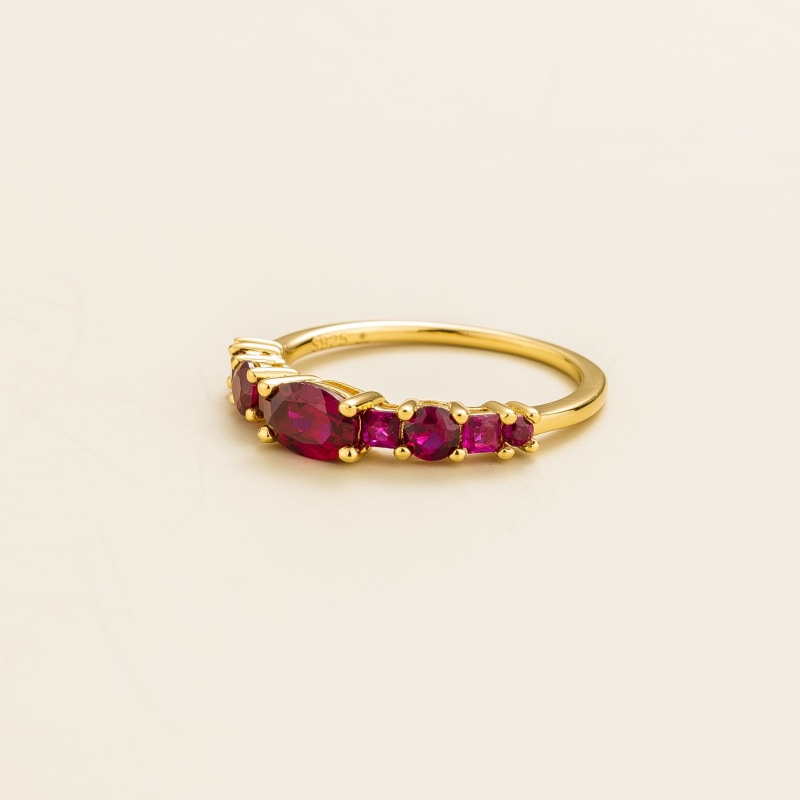 Petra Ring In Ruby Set In Gold | Juvetti | Wolf & Badger