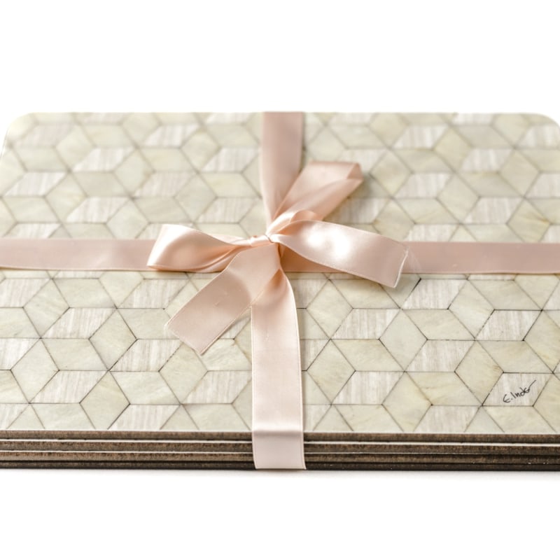 Placemats Set Of Four Neutral Scandi Design Heat Proof Melamine. U K ...