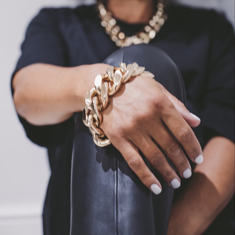 The Boss Chain Bracelet - Gold | BYSARACHRISTIE | Wolf & Badger